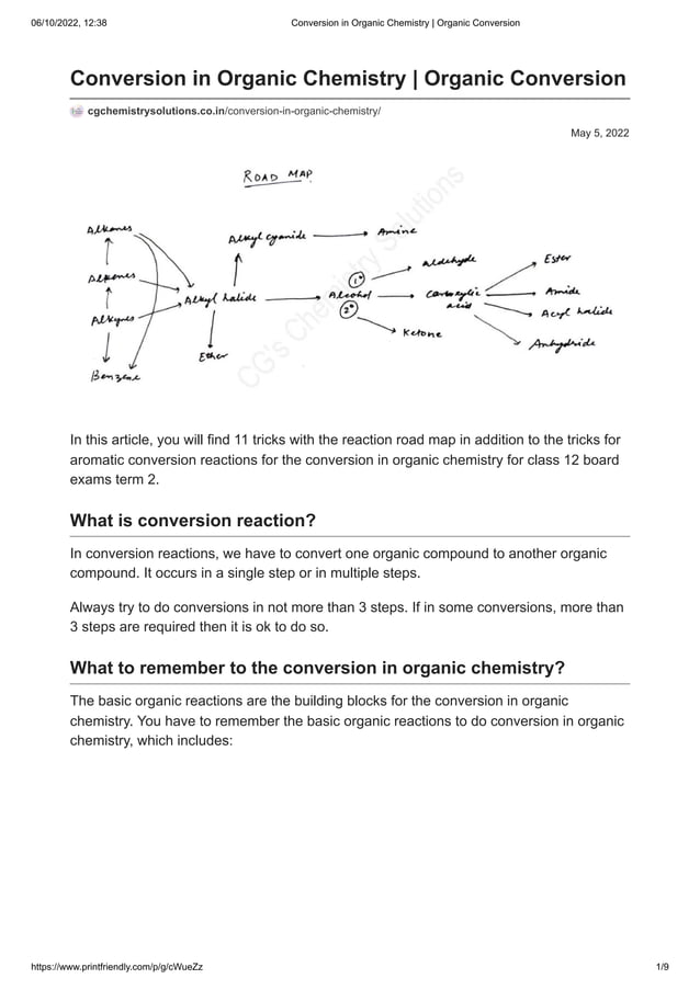 Conversion in Organic Chemistry_Organic Conversion