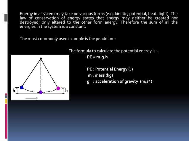 Conversion laws of energy | PPTX | Physics | Science