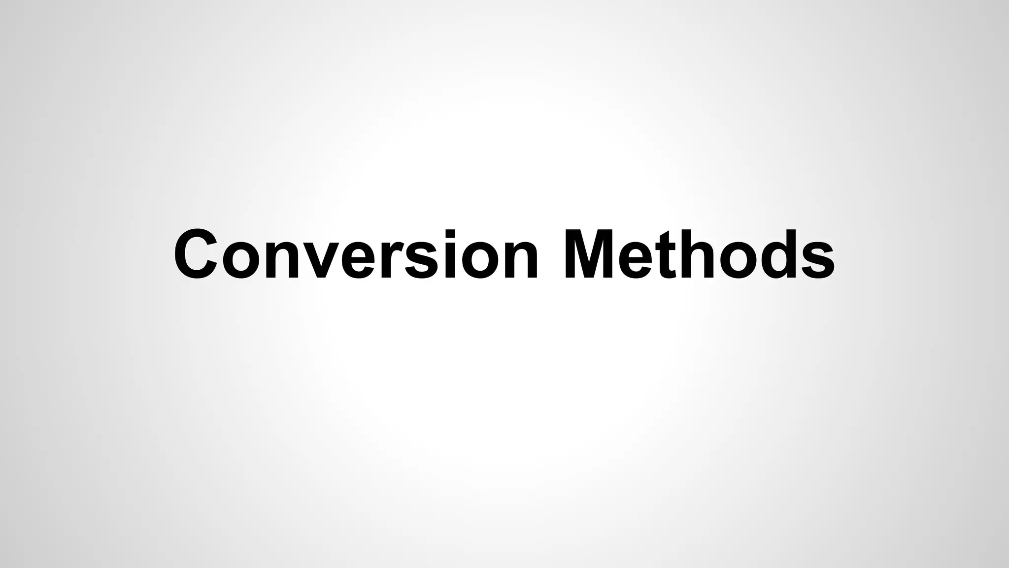 Conversion methods | PPTX