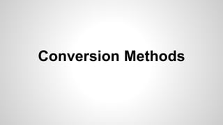 Conversion methods | PPTX