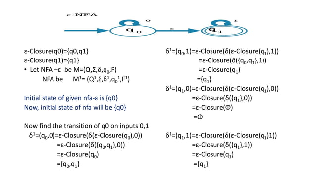 Automata theory -Conversion of ε nfa to nfa | PPTX | Computing | Technology & Computing