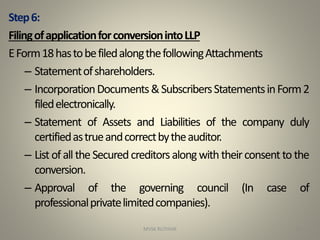 Conversion of company into llp | PPTX