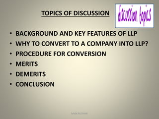Conversion of company into llp | PPTX