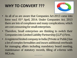 Conversion of company into llp | PPTX