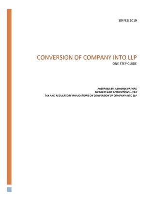 Conversion of Company into LLP | PDF
