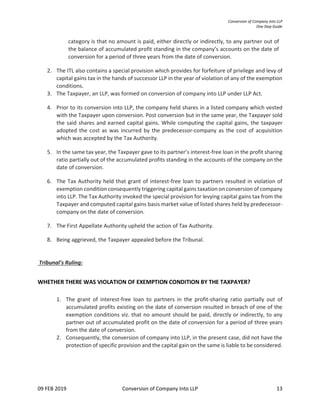 Conversion of Company into LLP | PDF