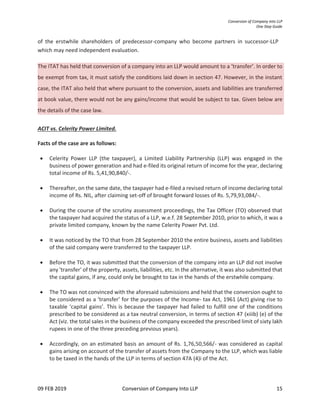 Conversion of Company into LLP | PDF