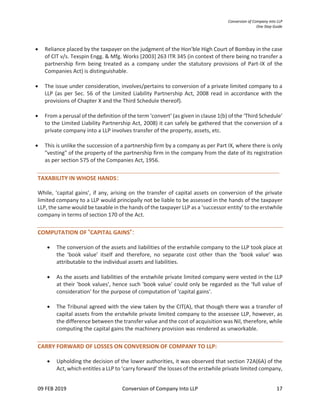 Conversion of Company into LLP | PDF