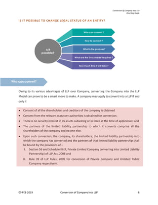 Conversion of Company into LLP | PDF