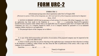 Conversion of Firm/LLP to Company | PPTX