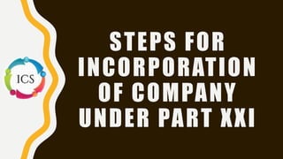 Conversion of Firm/LLP to Company | PPTX