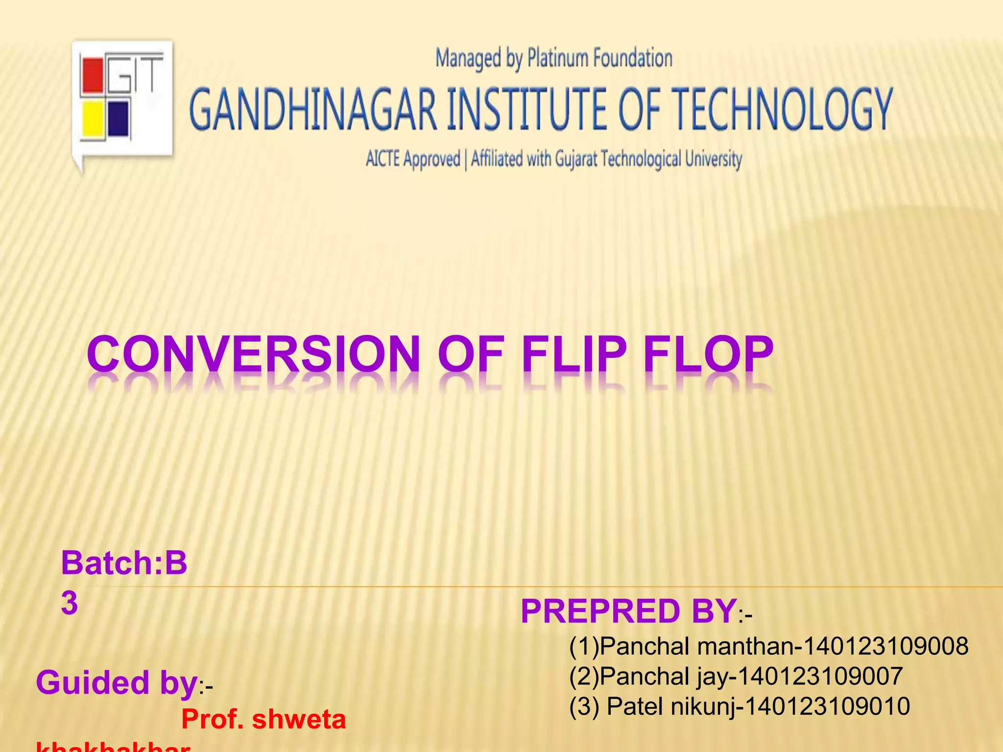 Conversion of flip flop | PPTX