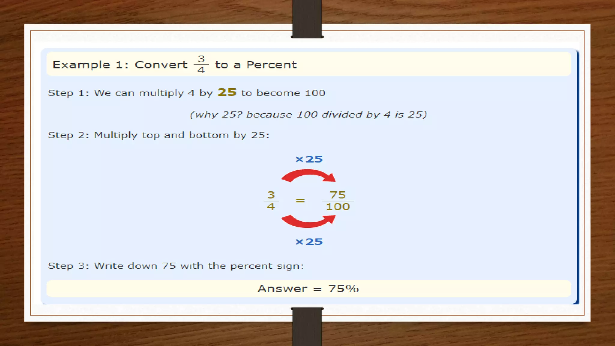 Conversion of fraction, decimal and percentage | PPTX