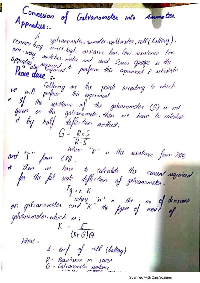 Conversion of galvanometer into ammeter 2 | PDF