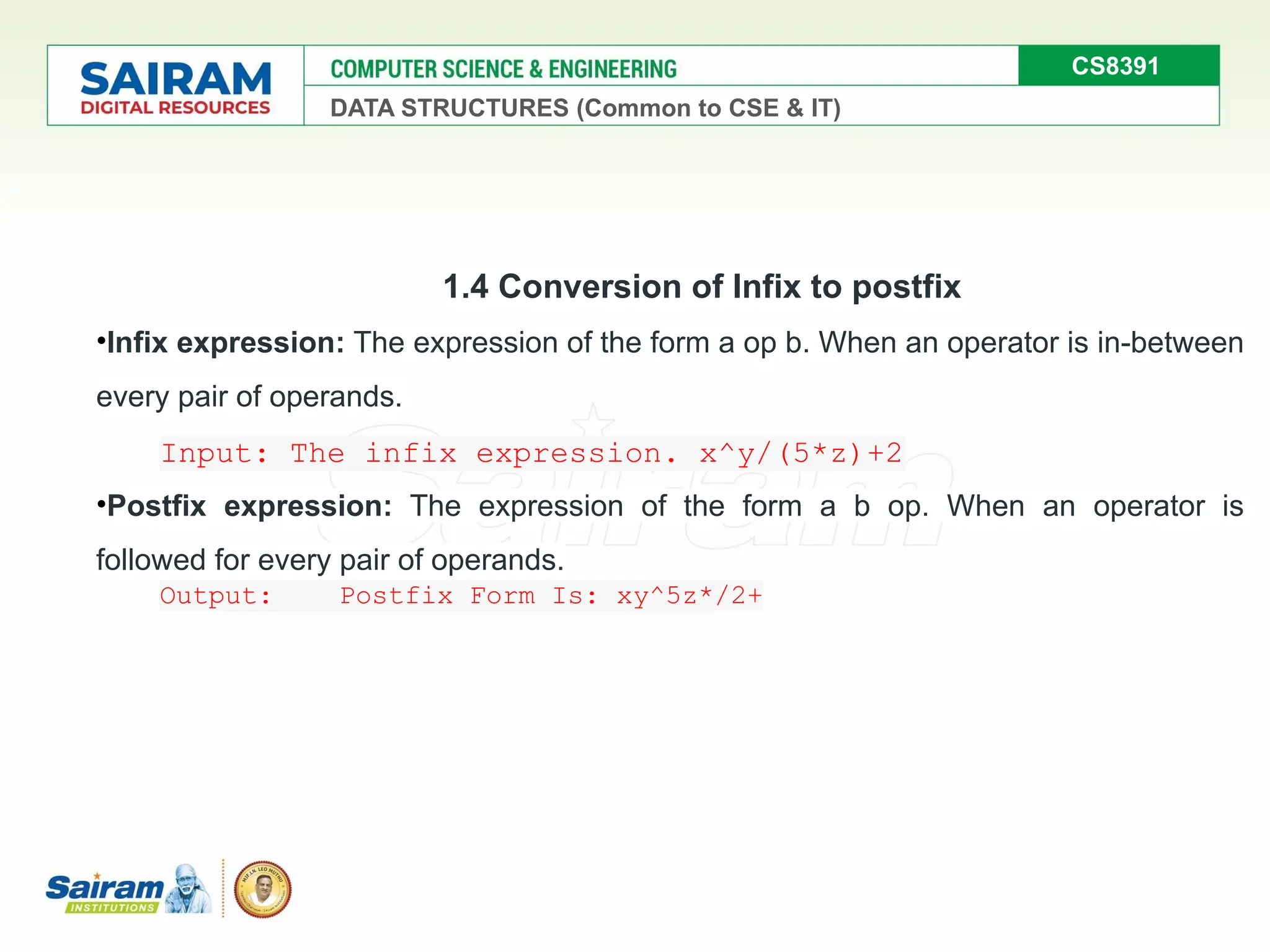 Conversion of Infix to postfix.pptxjjjjj | PPTX