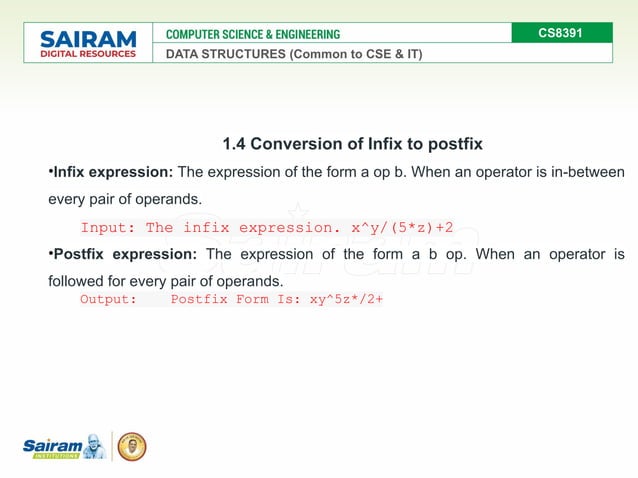 Conversion of Infix to postfix.pptxjjjjj | PPTX