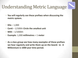 Teaching conversion of metric units | PPTX