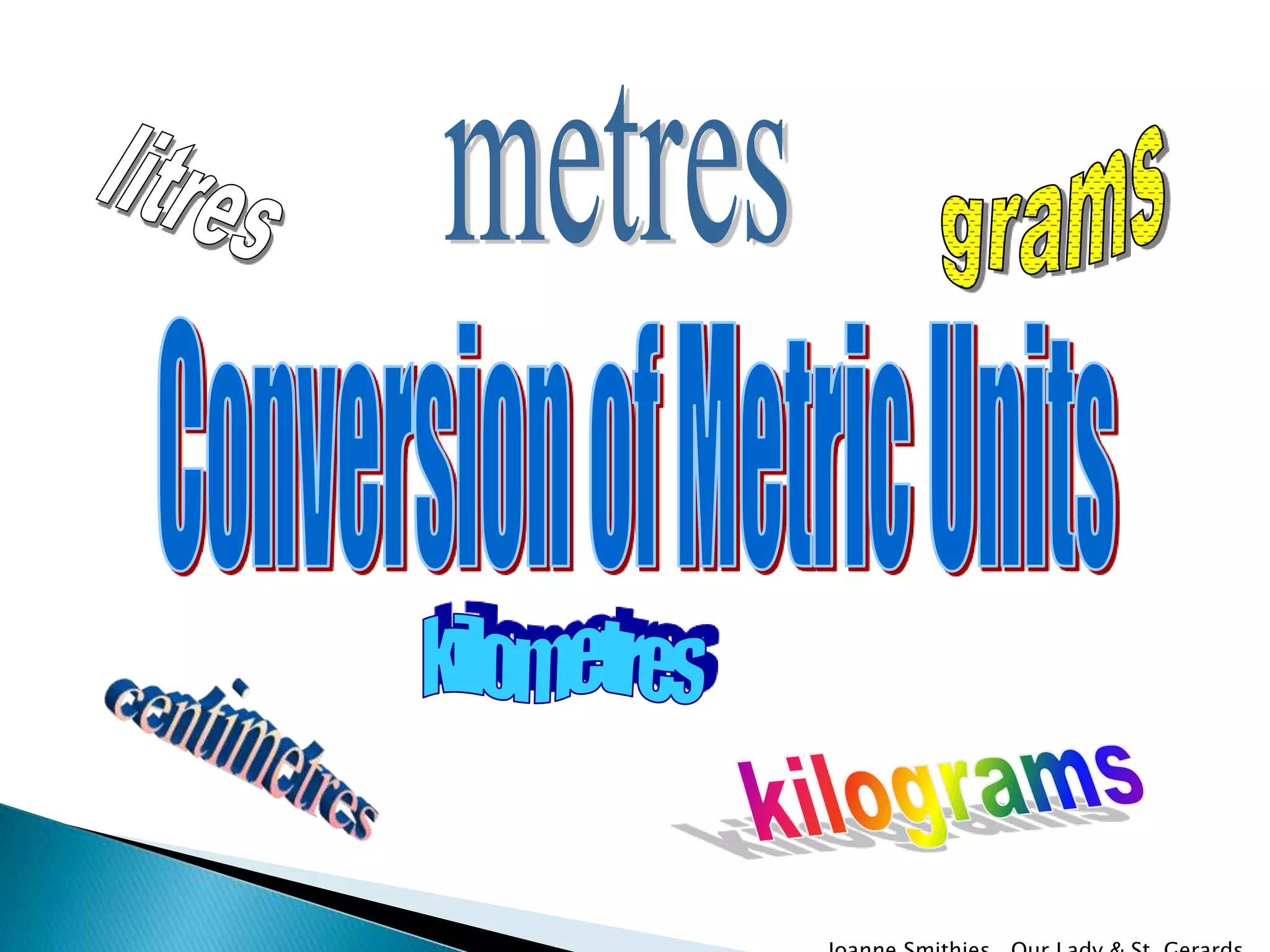 Conversion of metric units | PPTX