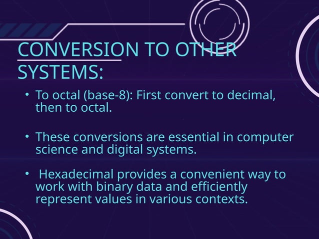 Computer number system, conversion and identification | PPTX