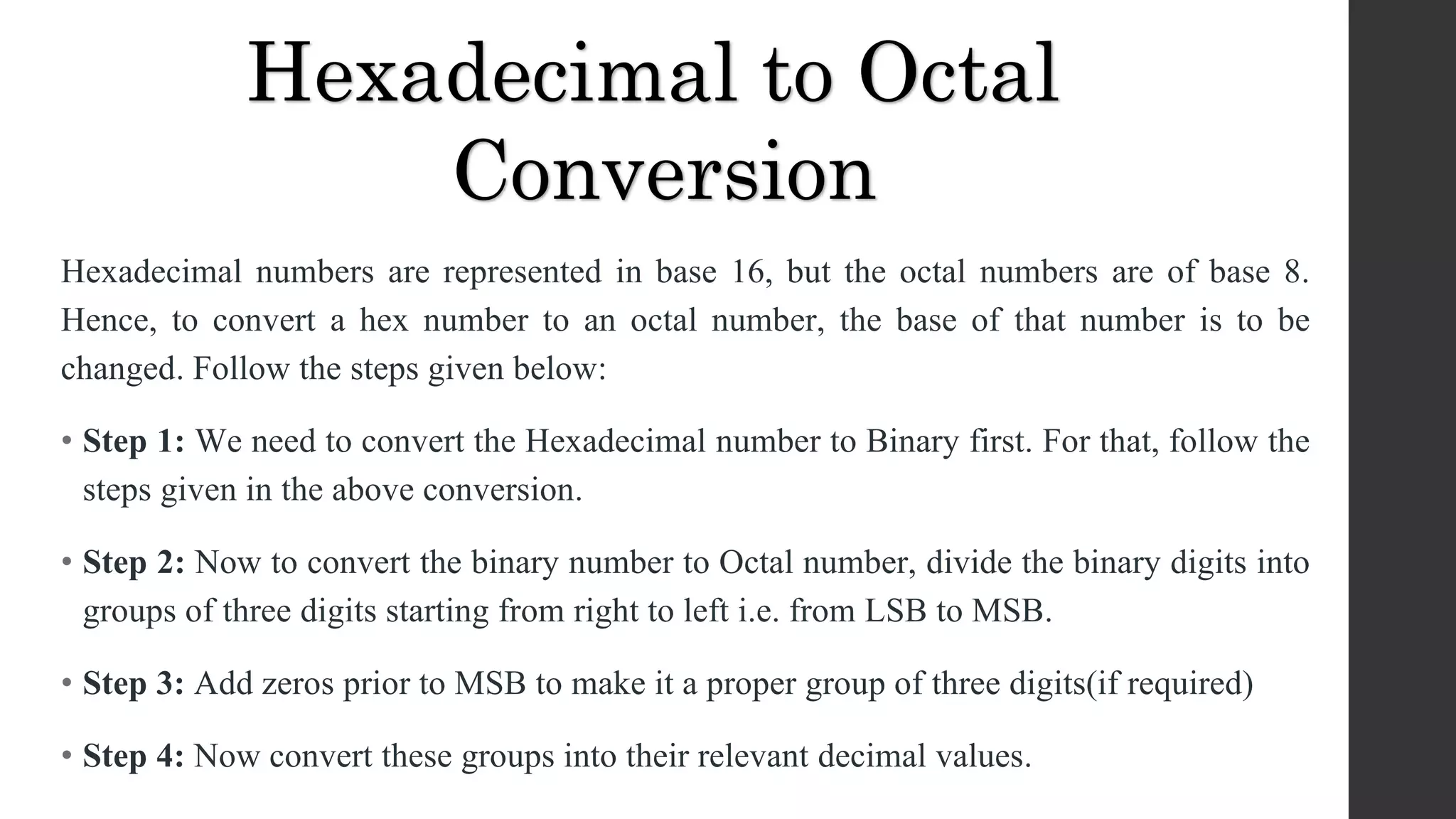 Conversion of Number Systems | PPTX
