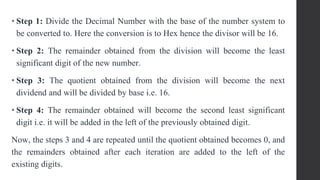 Conversion of Number Systems | PPTX