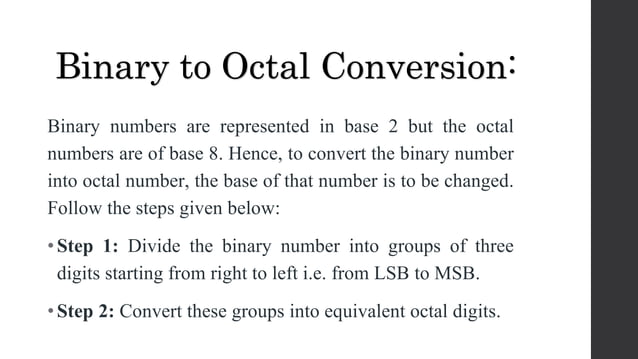 Conversion of Number Systems | PPTX
