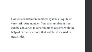 Conversion of Number Systems | PPTX