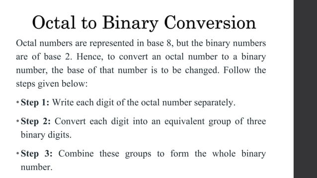 Conversion of Number Systems | PPTX