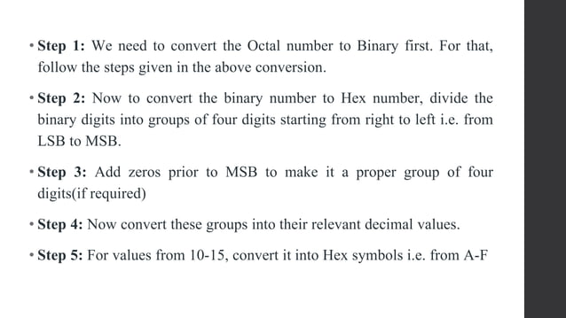 Conversion of Number Systems | PPTX