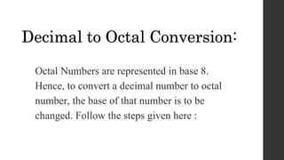 Conversion of Number Systems | PPTX