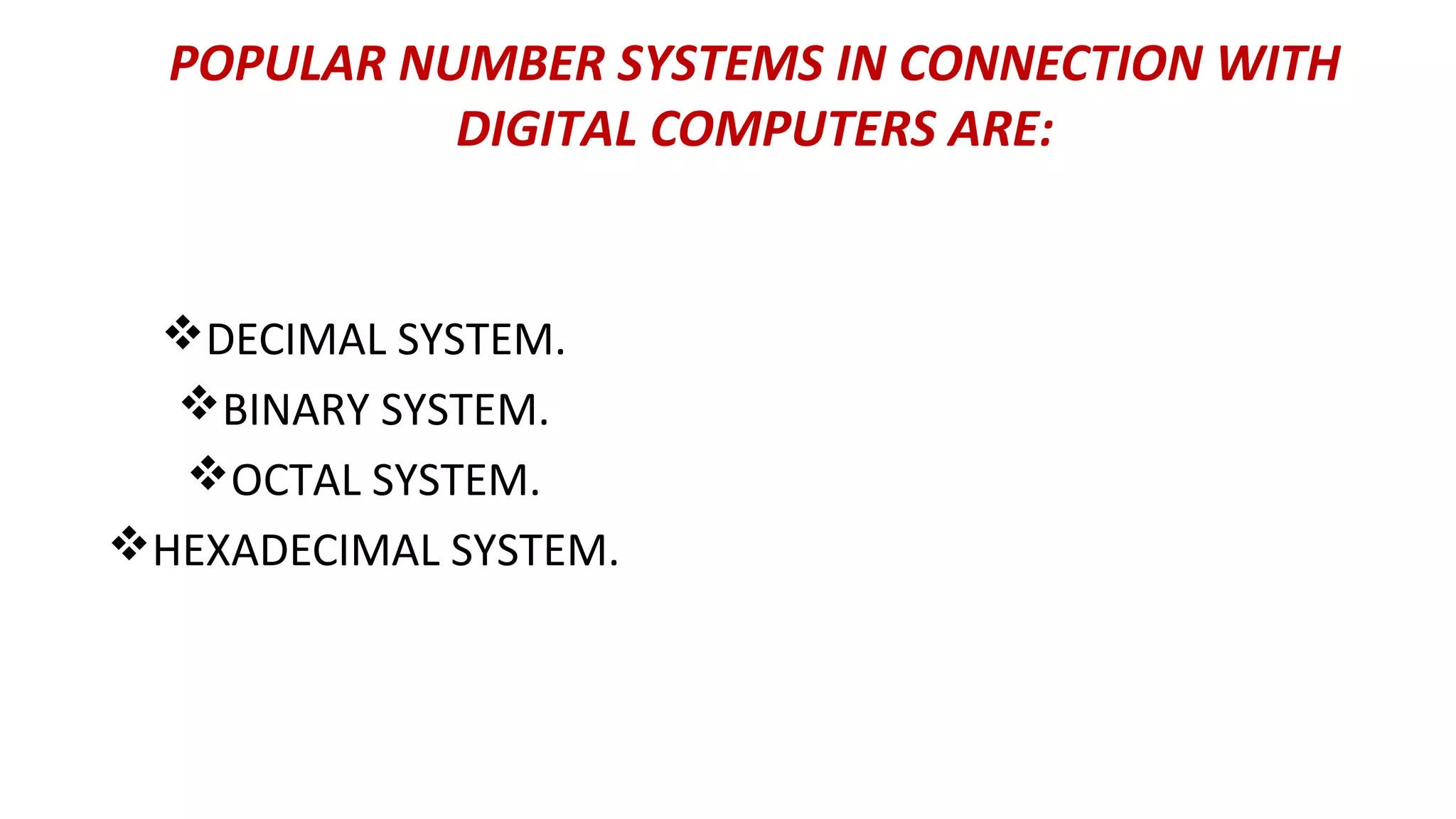 Conversion of number system with base concept | PPT