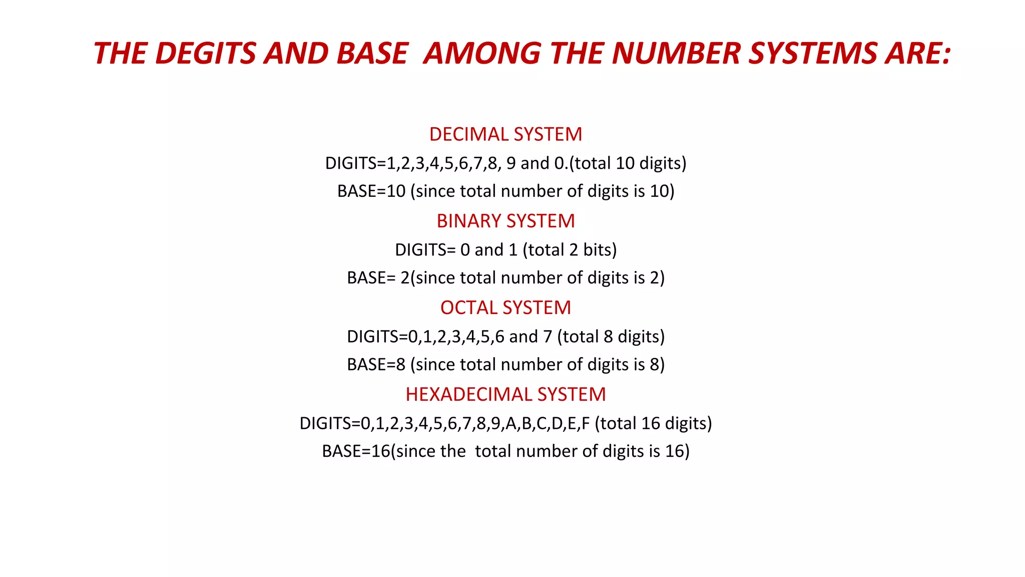 Conversion of number system with base concept | PPT