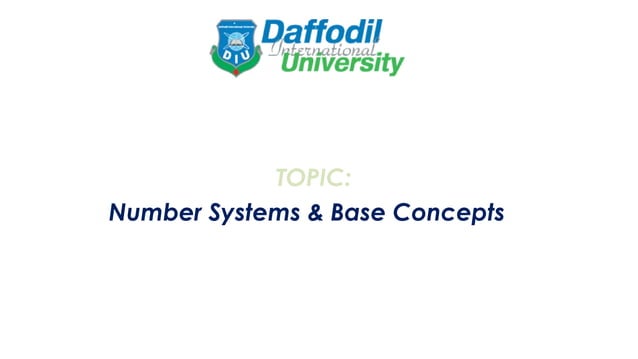 Conversion of number system with base concept | PPT