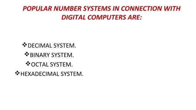 Conversion of number system with base concept | PPT