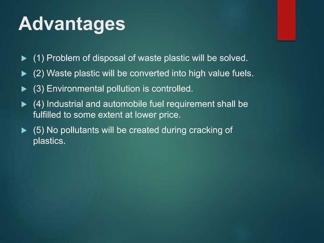 Conversion of plastic into fuel | PPTX