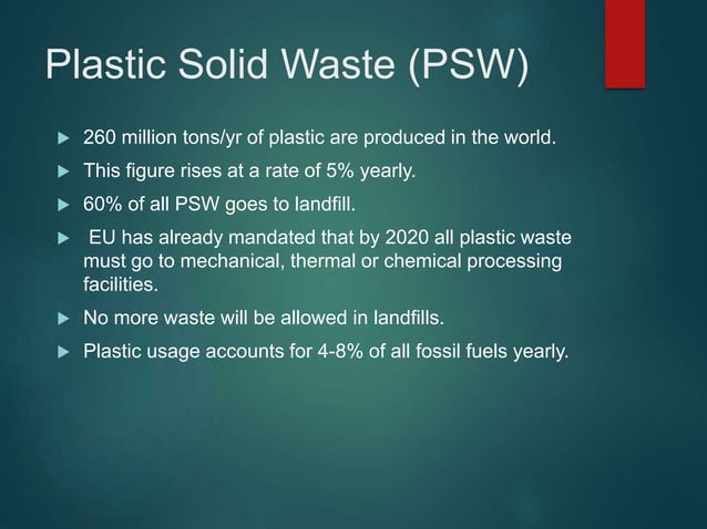 Conversion of plastic into fuel | PPTX