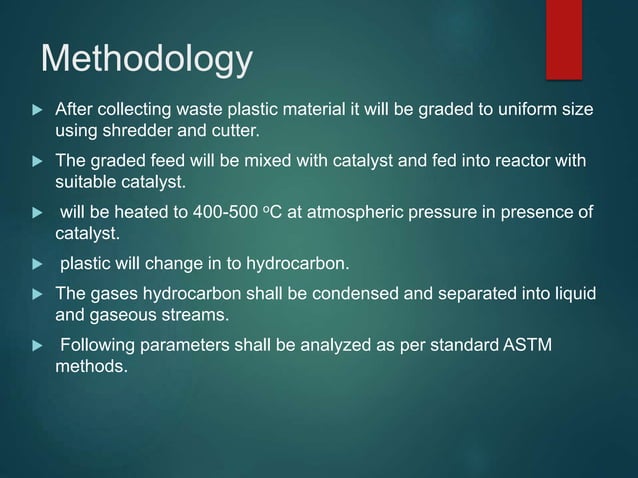 Conversion of plastic into fuel | PPTX
