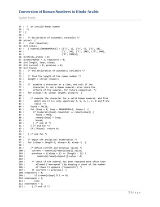 Conversion of Roman Numbers to Hindu-Arabic | DOCX