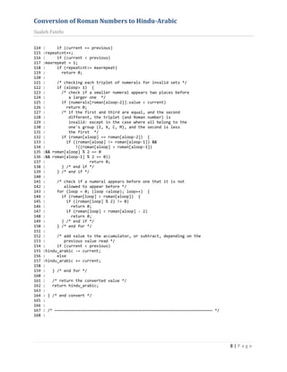Conversion of Roman Numbers to Hindu-Arabic | DOCX