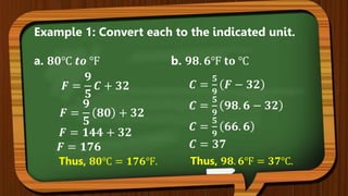 Conversion of Temperature (Degrees to Celsius and Celsius to Degree).pptx