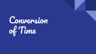 Conversion of time | PDF