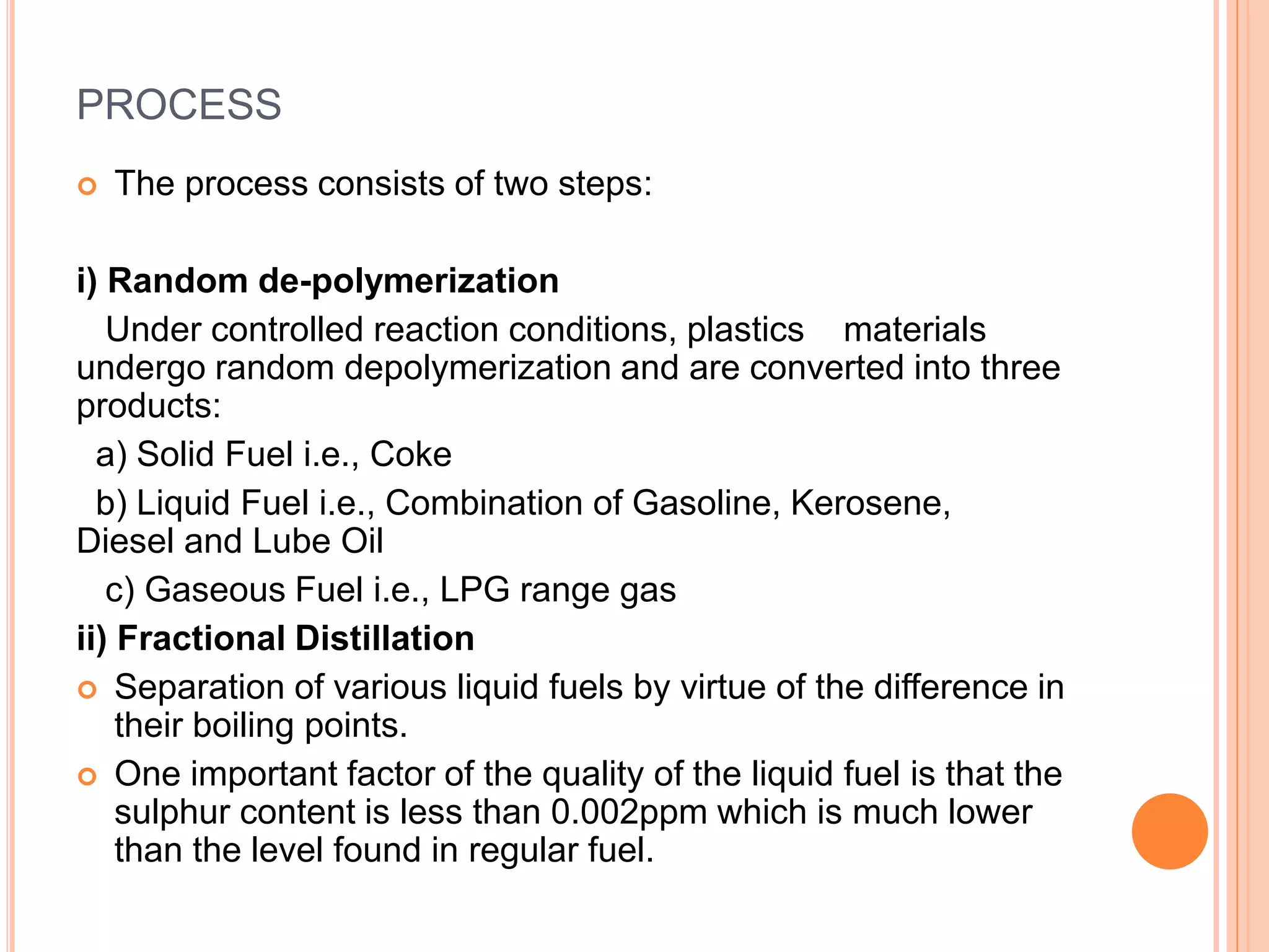 Conversion of waste plastic into fuel | PPTX