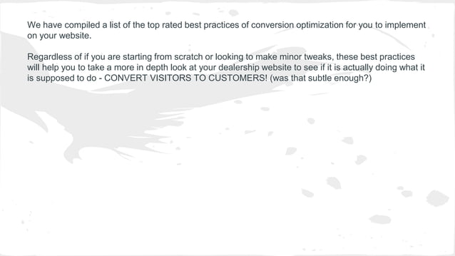 Conversion optimization : Top 40 tips to improve website conversions | PPT