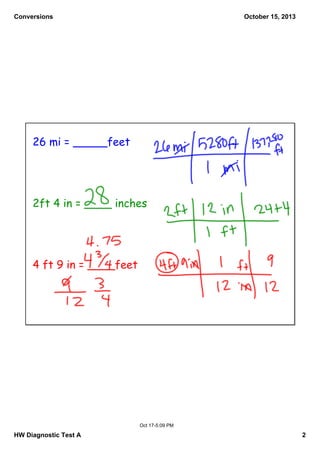 Conversions notes | PDF