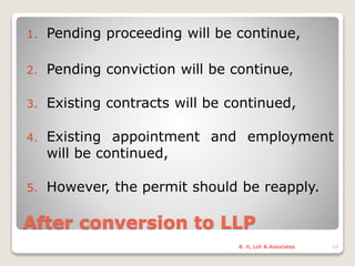 Conversion to limited liability partnership | PPT