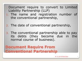 Conversion to limited liability partnership | PPTX