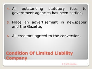 Conversion to limited liability partnership | PPT