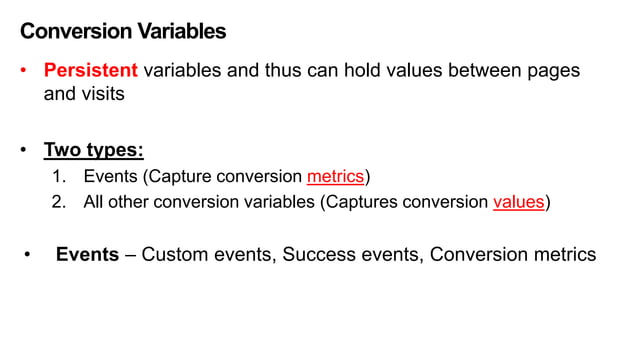Learn Adobe analytics basics - Conversion variables | PDF | Web ...