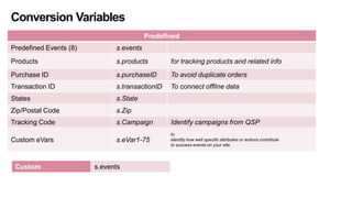 Learn Adobe analytics basics - Conversion variables | PDF