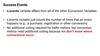 Learn Adobe analytics basics - Conversion variables | PDF